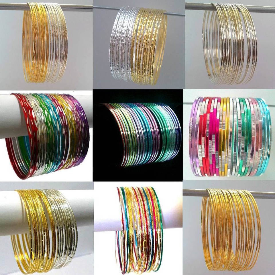 Indien Lot de Bracelets Ø6 , 5cm Bijoux Bollywood Choorian Coloré | eBay