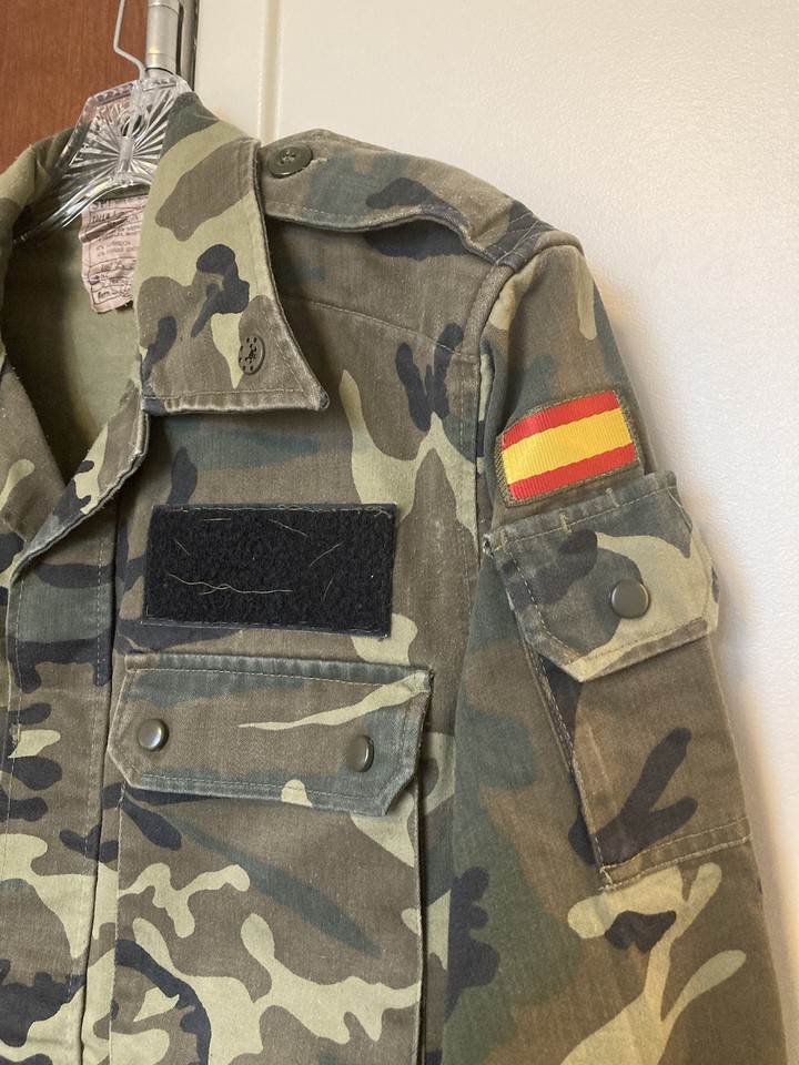 Spanish Army Field Shirt w/ Flag Patch - Size 2C - Spain Military ...