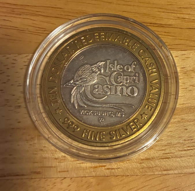 Isle of Capri Casino Ten Dollar .999 Fine Silver MS token strike ...