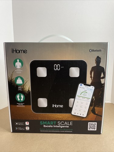 iHome Smart Bluetooth Digital Battery Power Bathroom Scale, Body Weight ...