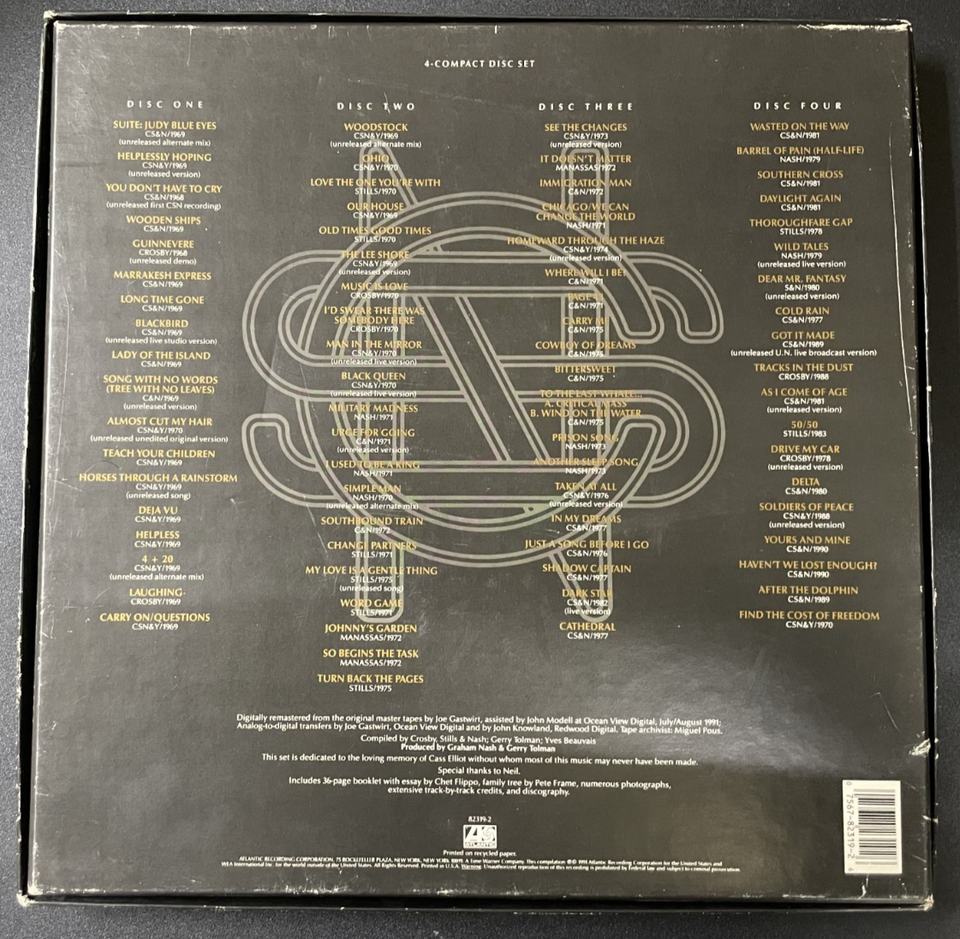 CROSBY STILLS NASH YOUNG CSNY CSN 4 CD Box Set w Booklet 1991 MINT | eBay