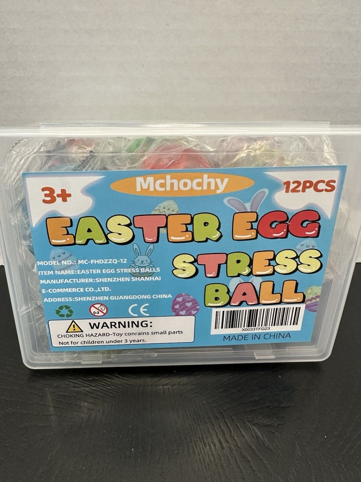 12 Pack Easter Eggs Stress Ball Fidget Toys,Easter Eggs Squeeze Balls ...