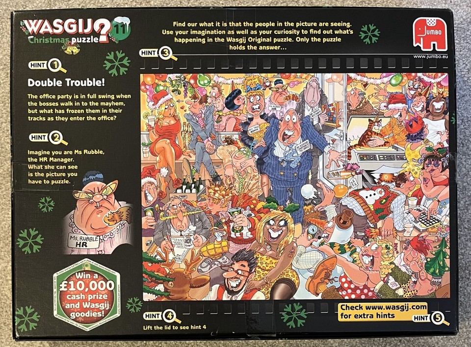 Wasgij Christmas Puzzle 11 " Double Trouble! " 1000 pieces Completed ...