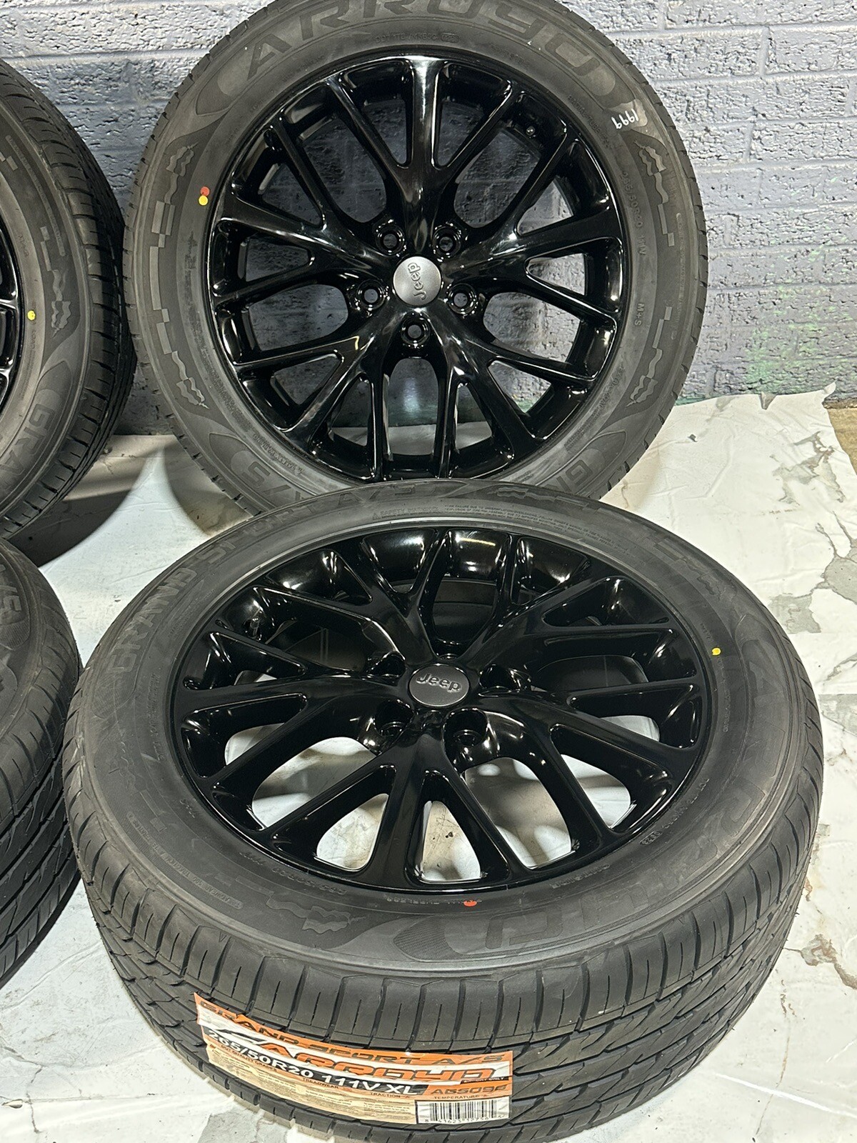 20" Jeep Grand Cherokee Summit Black wheels rims Factory OEM set 4 9170 ...