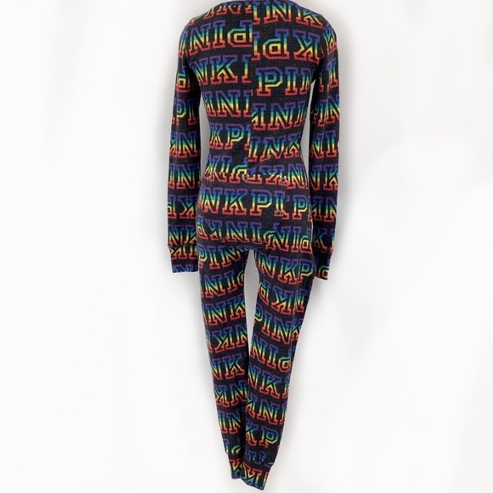 Victoria’s Secret Pink Rainbow Thermal One Piece Paj… - Gem