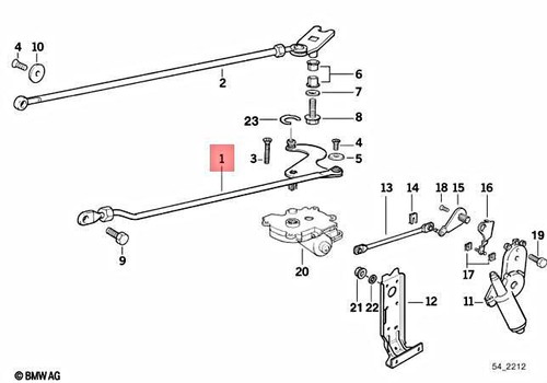 Genuine BMW E36 Cabrio Push Rod Top OEM 54348174834 | eBay