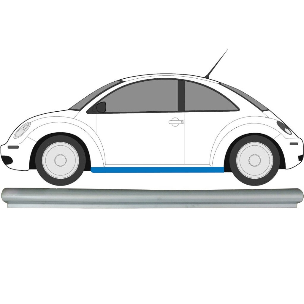 VOLKSWAGEN NEW BEETLE 1998-2005 SILL REPAIR PANEL ROCKER PANEL / LEFT ...