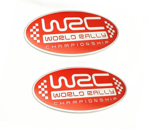 2pcs New WRC World Rally Championship Logo Decal Car Emblems Metal ...