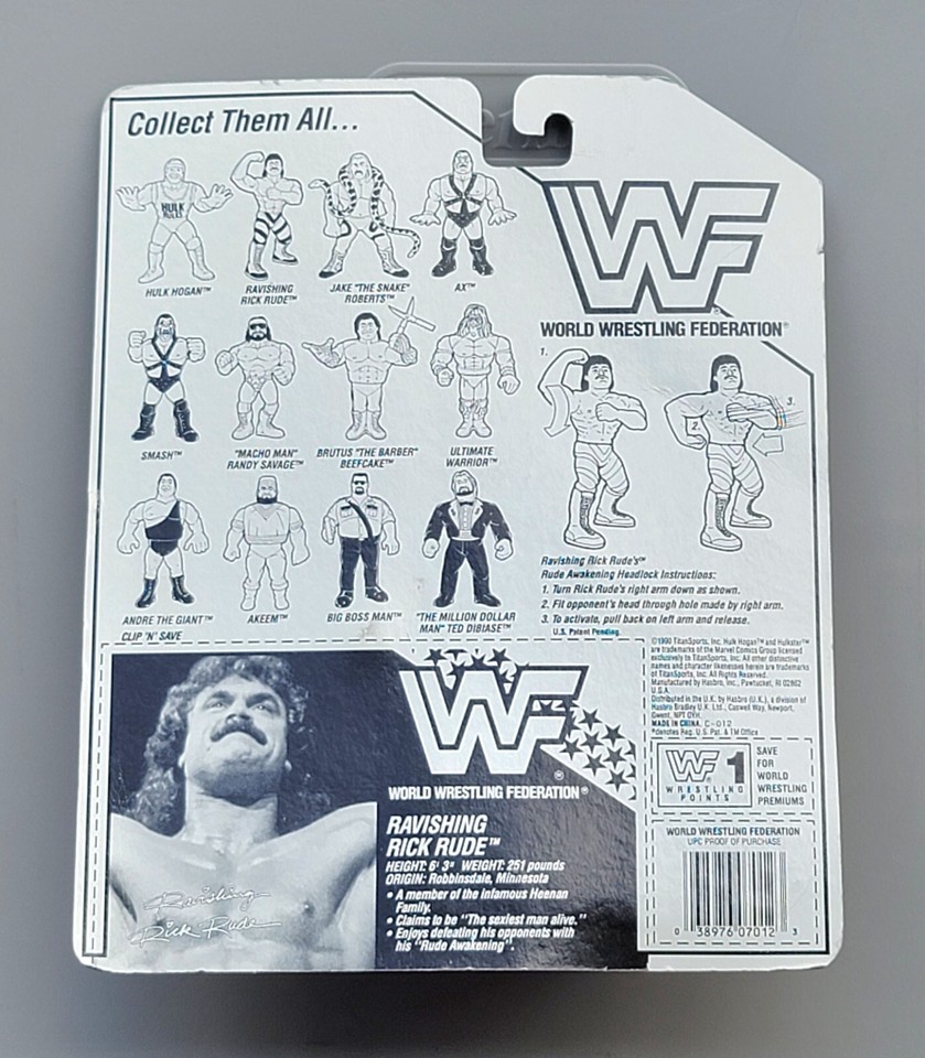wwf ljn hasbro wrestling superstars series 6 rick rude wresting figure ...