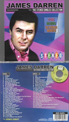 JAMES DARREN-STEREO SINGLES COLLECTION-55 CUTS/33 STEREO DEBUTS-2 CDS ...