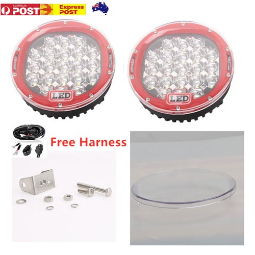 NEW Pair 7 inch OSRAM Round LED Driving Lights Spot RED OffRoad Truck ...
