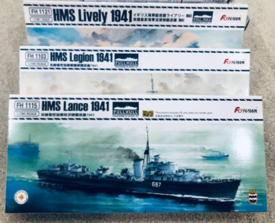 1/700 FLYHAWK LOT: Destroyers HMS Lance, Legion, Lively (FH1103, FH1115 ...