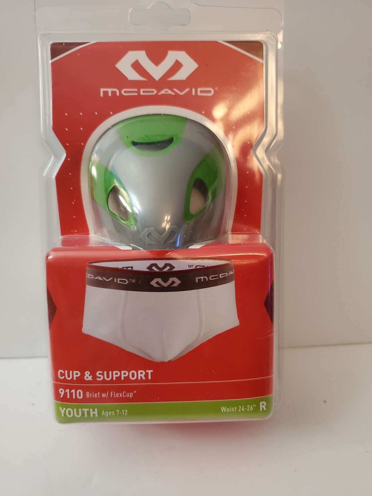 McDavid Cup & Support Brief with Flex Cup 9110 - Youth Size Regular 24 ...
