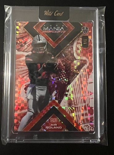 2024 Wild Card Auto Mania Red Checkerboard Painted Eagle Air Noland 1/1 ...