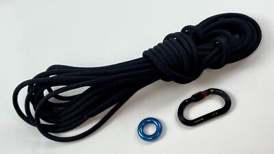 Rope 50 ft/ Aluminum O-Ring/ Locking Carabiner Climbing Kit | eBay