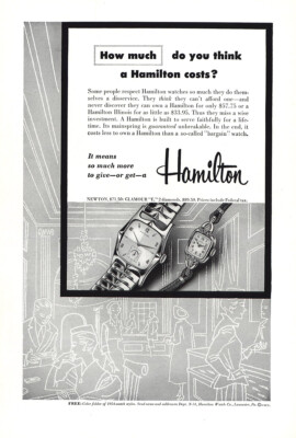 1954 Hamilton Watch: Newton Glamour Vintage Print Ad | eBay