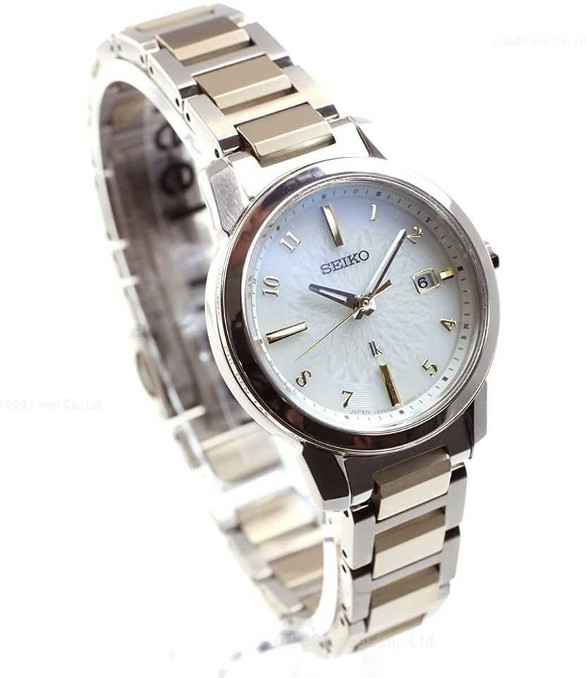 SEIKO LUKIA SSQV082 Titanium Sapphire Crystal Atomic Radio Solar Watch ...