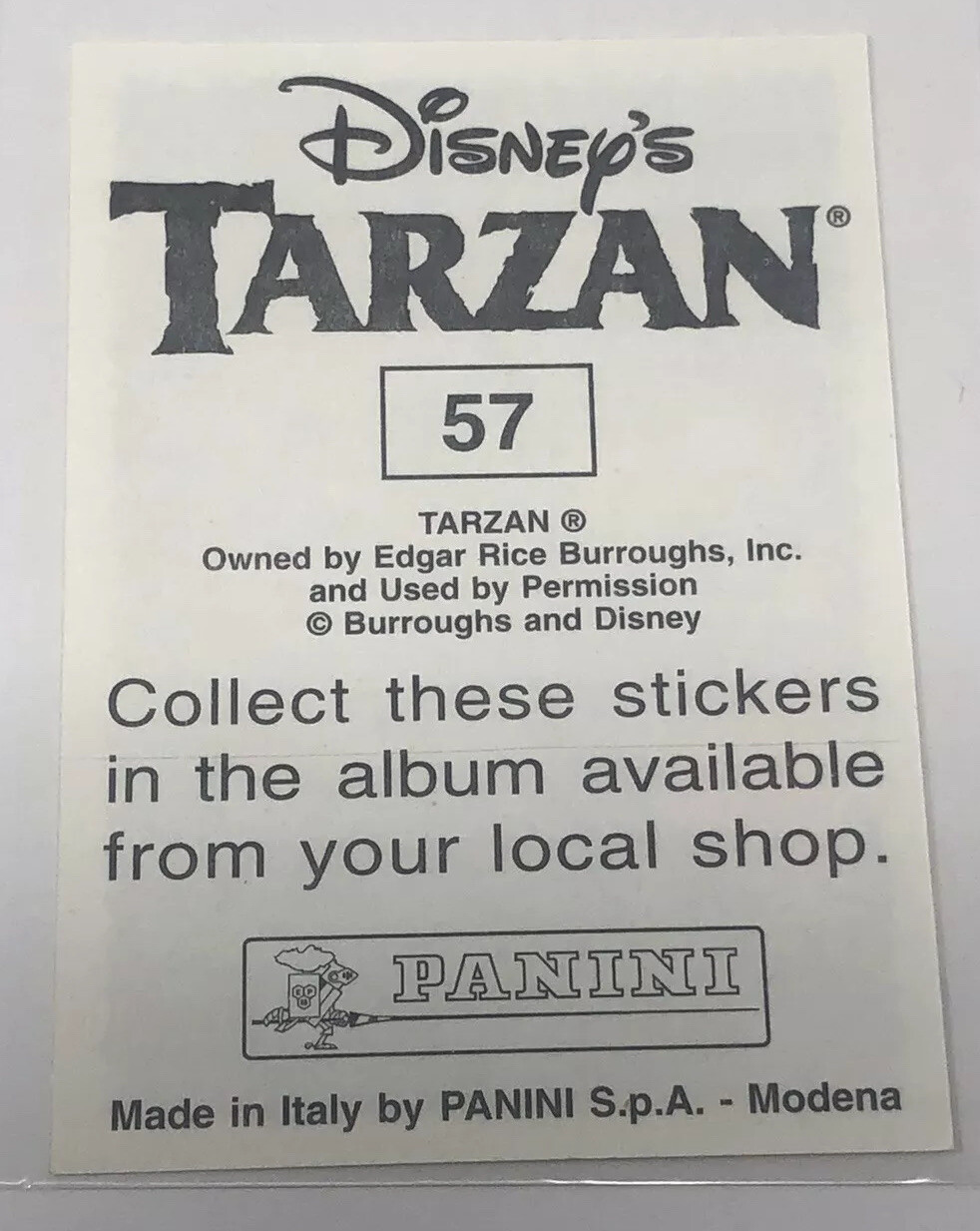 1999 Panini Disney's Album Stickers Tarzan #57 | eBay