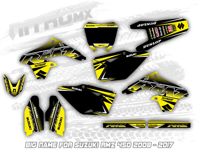 Graphics kit SUZUKI RMZ 450 2008 2009 2010 2011 2012 2013 2014 2015 ...