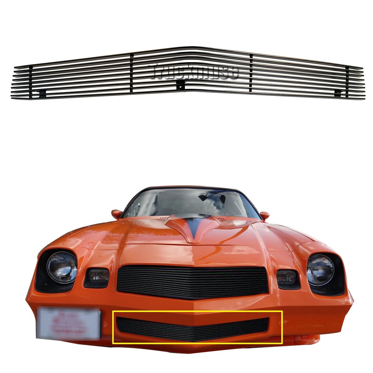 Black Billet Grille Fits 1978-1981 Chevy Camaro Grill Bumper Lower ...