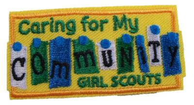 Girl Scouts CARING For My COMMUNITY Service Fun Patches SCOUT GUIDE ...