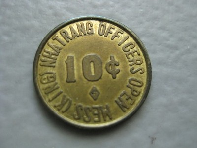 VIETNAM MILITARY OPEN MESS CLUB TOKEN NHA TRANG OFFICERS US ARMY M113 ...