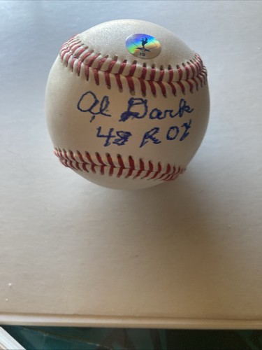 Al Dark Autographed Baseball "ROY '48" JSA Authenticated. No display ...