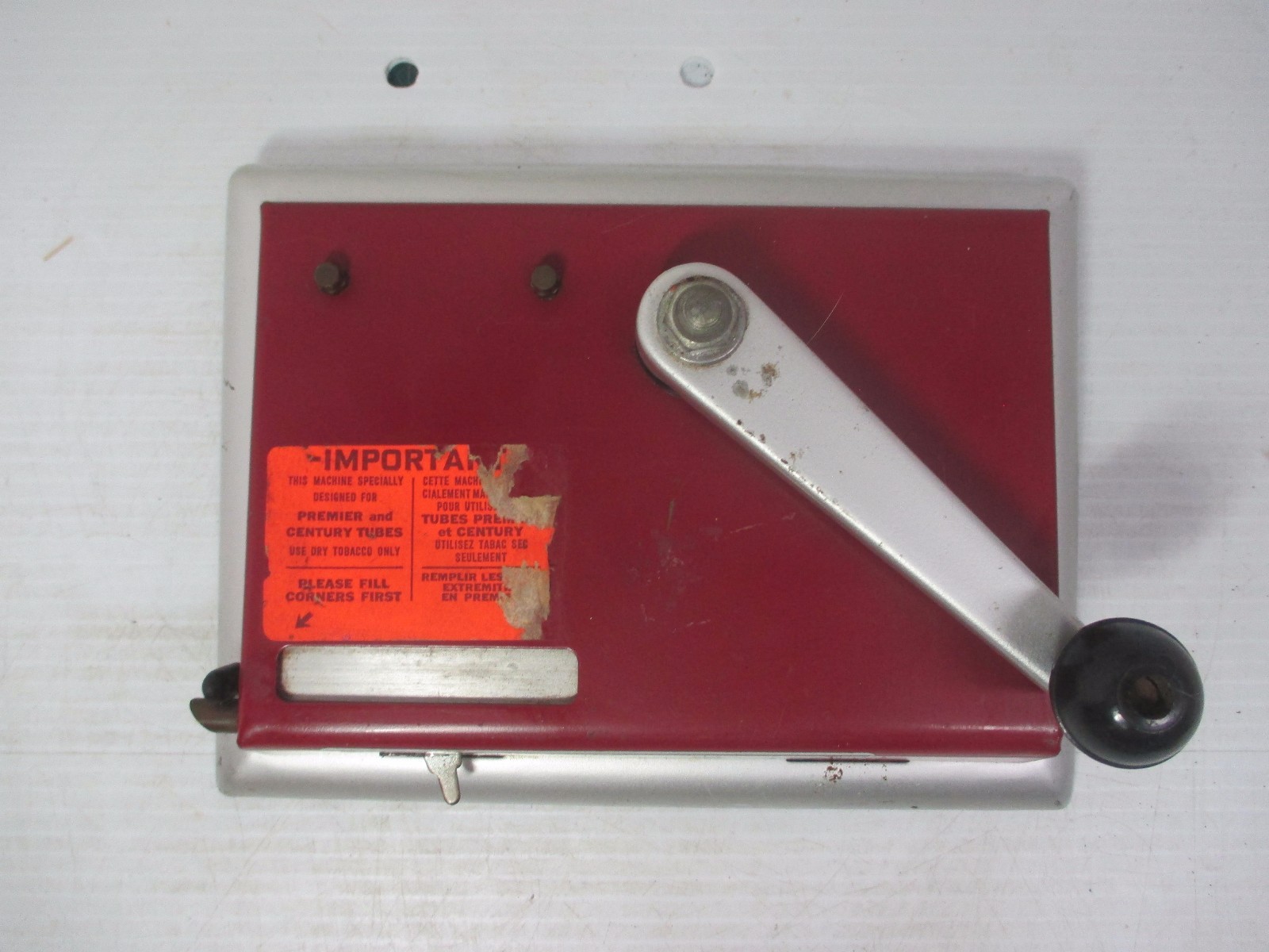 Vintage Premier Supermatic Cigarette Machine Rolling Paper Tube Filler ...