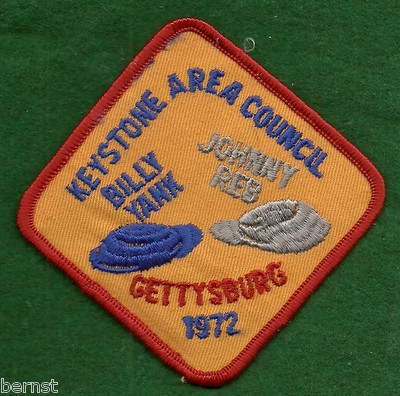 BOY SCOUT PATCH - 1972 GETTYSBURG PILGRIMAGE - KEYSTONE AREA COUNCIL | eBay