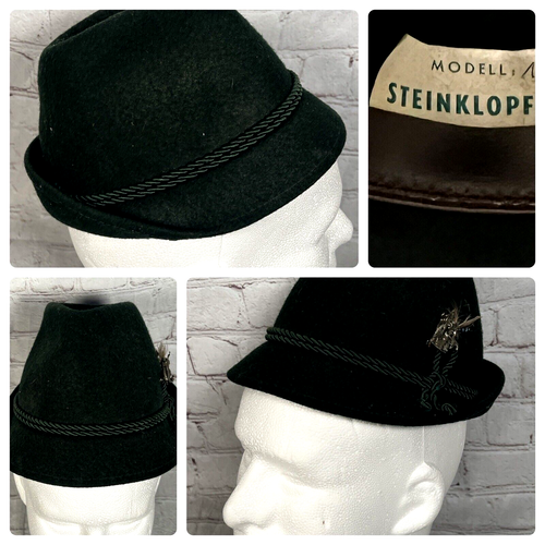 Steinklopfer Wool Felt German Tyrolean Hunting Hat Octoberfest Forrest ...