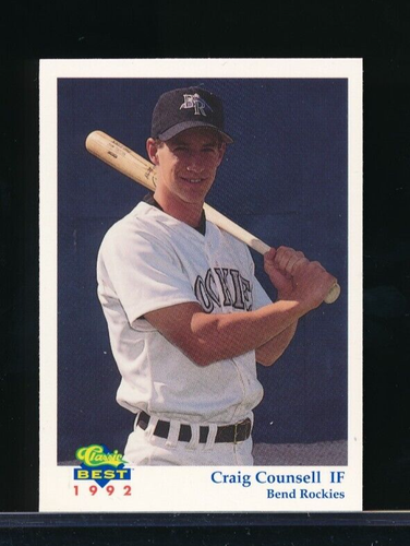 1992 Classic Best Bend Rockies Craig Counsell XRC rookie tough Mint ...
