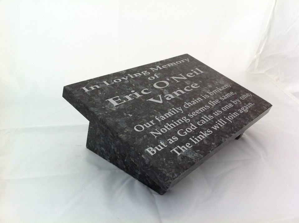 gravestone memorial plaque headstone graveside memorial personalised ...