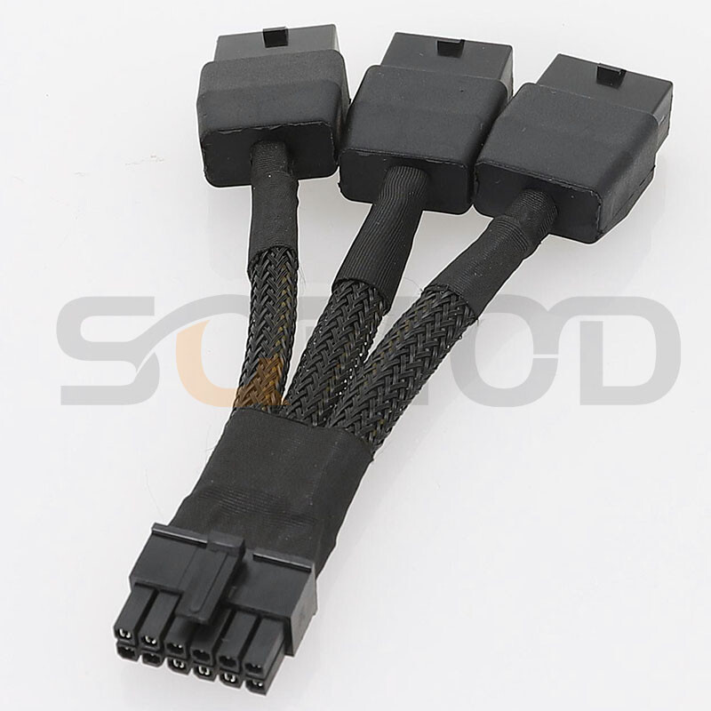 Modular Cable PCI-e 3*8-Pin to Mini 12-Pin 12VHPWR For Nvidia 3080 3090 ...