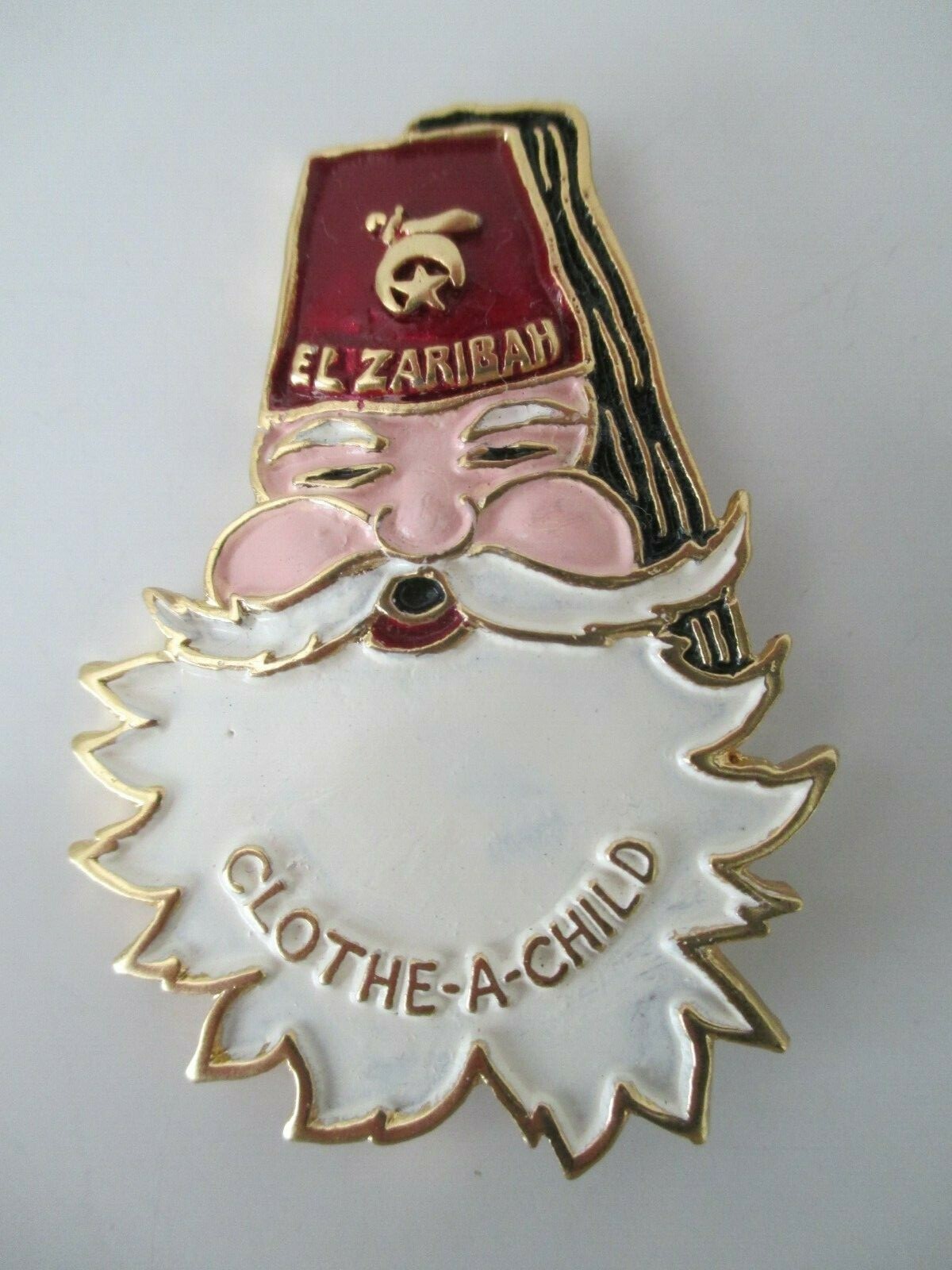 El Zaribah Shrine Freemason Phoenix AZ Pin Back Brooch CLOTHE-A-CHILD ...