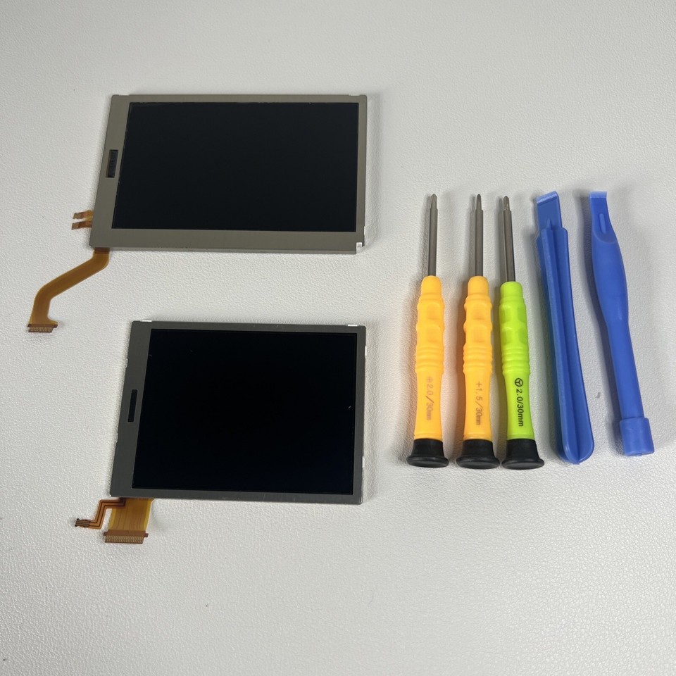 Nintendo 3DS Bottom Upper Lower Top Bottom LCD Screen Replacement W ...