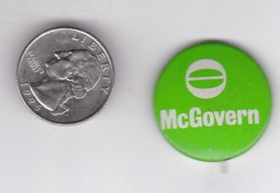 George McGovern 1972 Button Green / White | eBay
