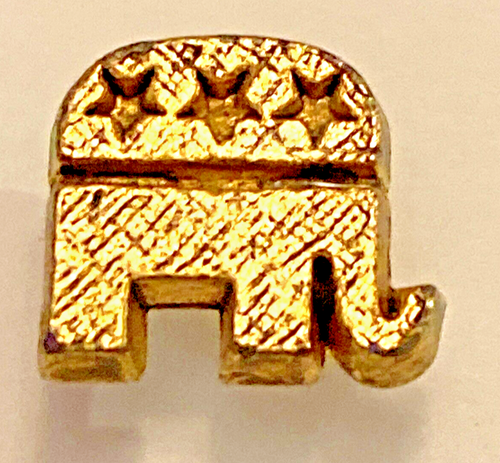 Republican Elephant Gold Tone RNC Vintage Lapel Pin Tie Tac .5” Dia. | eBay