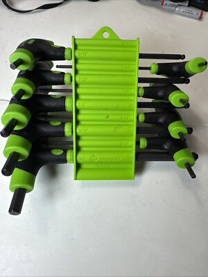 Greenlee 0254-40 9-Piece T-Handle Hex Key Wrench Set, Missing 3/32” | eBay