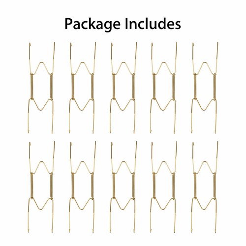 10/12pcs Golden Spring Plate Wire Hanger for 6"-16" Plates Display Wall ...