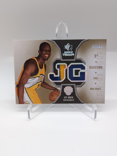 2007-08 SP Rookie Threads Patch Jeff Green #07/50 RC #RT-JG | eBay
