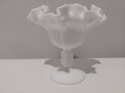 Fenton, Glass, Nut, Mint, Candy Dish, Milk Glass, Cactus Pattern ...