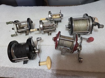 Vintage Lot Of 6 Penn No. 9 965 980 Casting Fishing Reel Reels Bakelite ...