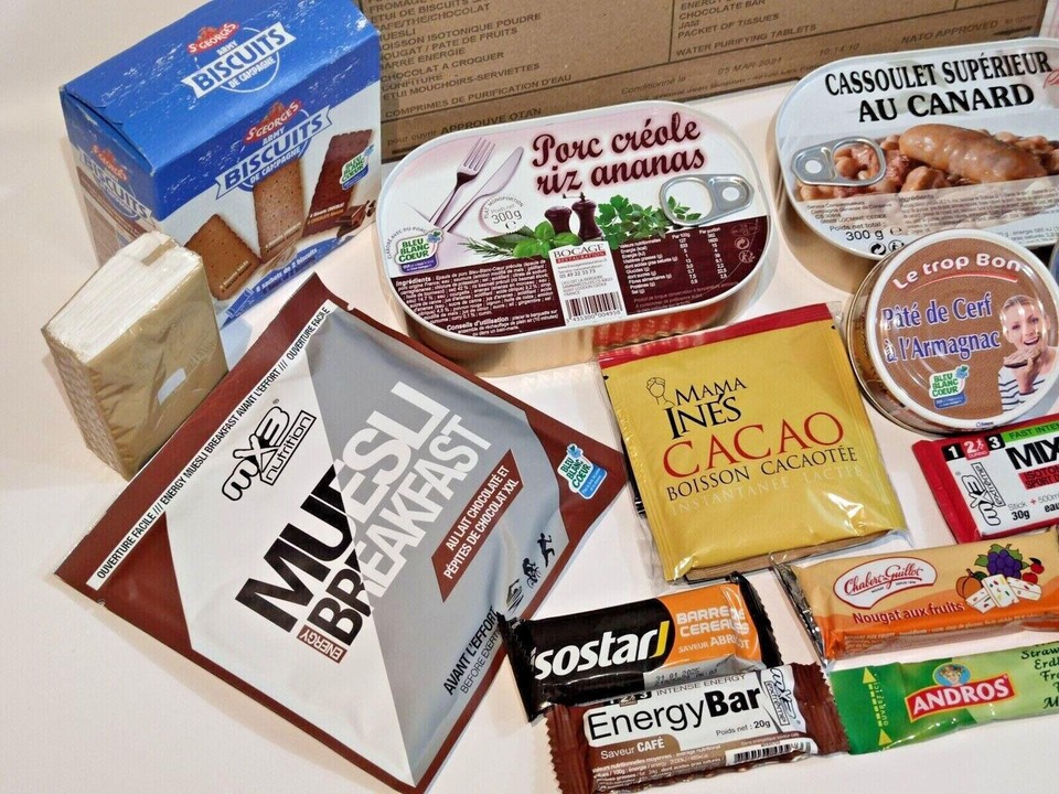 French 24 Hours RCIR Ration Pack Ready Eat Camping meal 2025 / 2026 UK ...