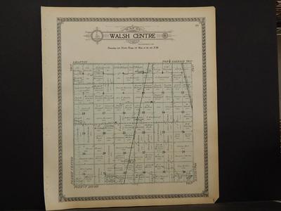North Dakota, Walsh County Map, Walsh Centre Township 1910 K9#83 | eBay