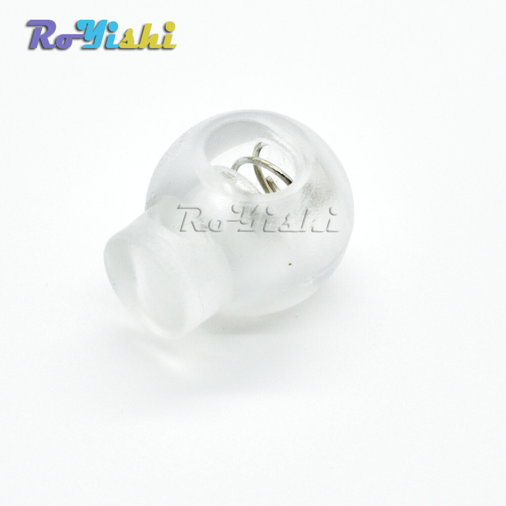 Mixed Colorful Cord Lock Toggle Clip Stopper Plastic Transparent Clear ...