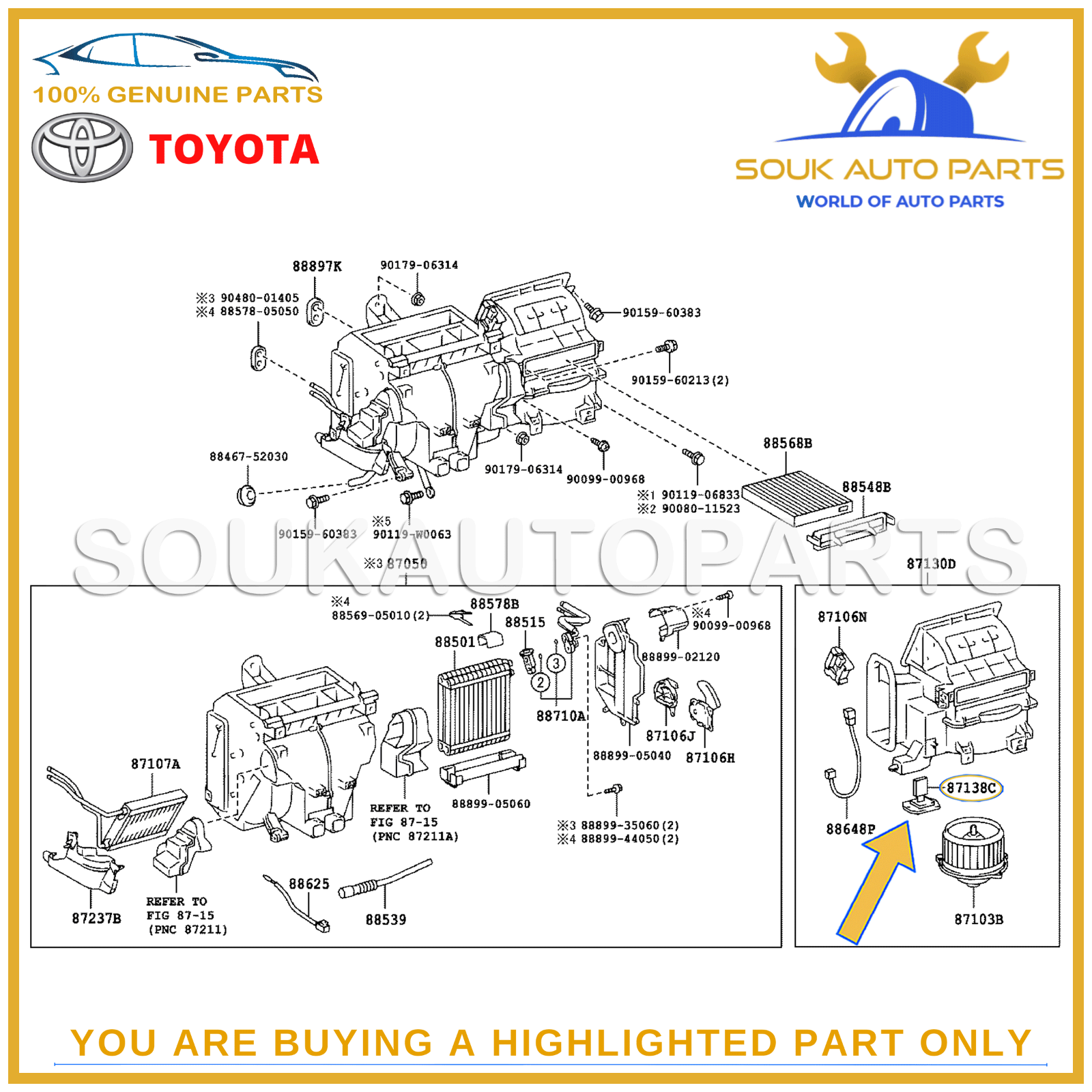87138-02040 Genuine Toyota RESISTOR, BLOWER 8713802040 OEM | eBay