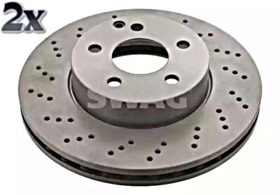 Brake Disc Front Axle x2 pcs Fits MERCEDES W204 S204 C204 Saloon ...