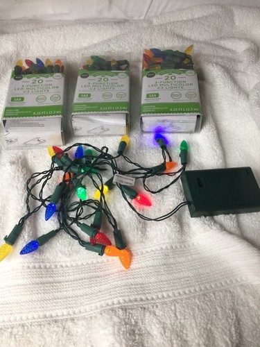 Holiday Time Diamond-Cut Multi-Color 20 LED String Lights C3 Holiday ...