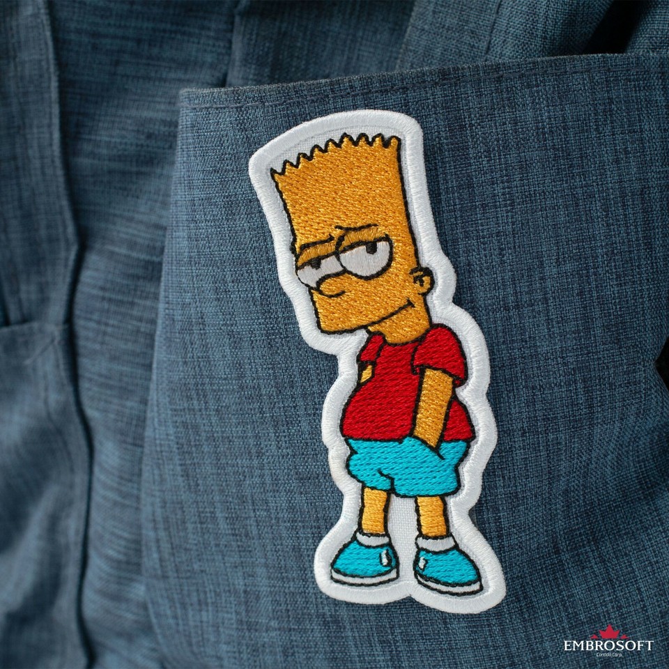 The Simpsons Bart Simpson Cartoon Character Embroidered Patch Iron On 1 ...