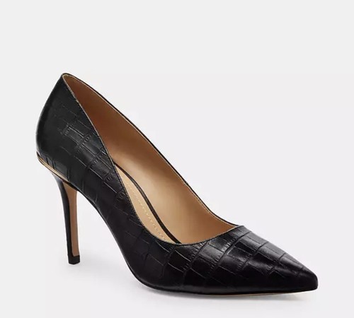 Coach Women’s Wiley Croc Pump. Size 6B Color Black CM678 NIB | eBay